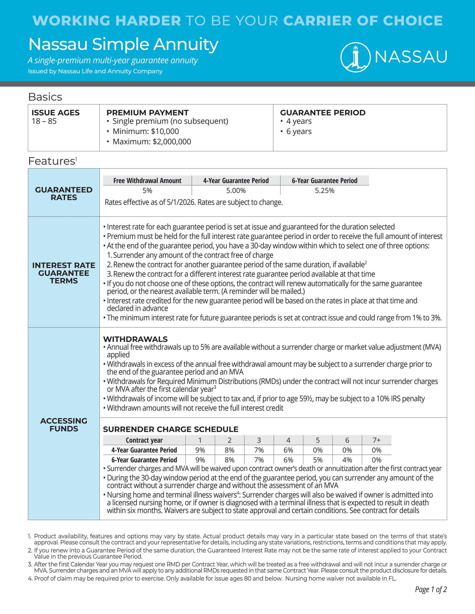 Nassau Simple Annuity Product Summary by Nassau Financial Group - Issuu