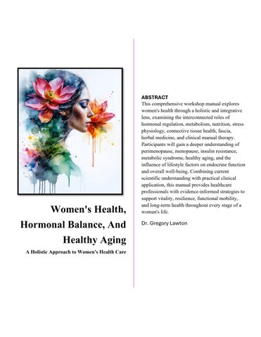 Women's Health, Hormonal Balance, And Healthy Aging by Gregory Lawton ...