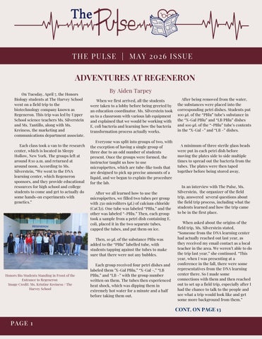 The Pulse - May 2026 by The Harvey School - Issuu