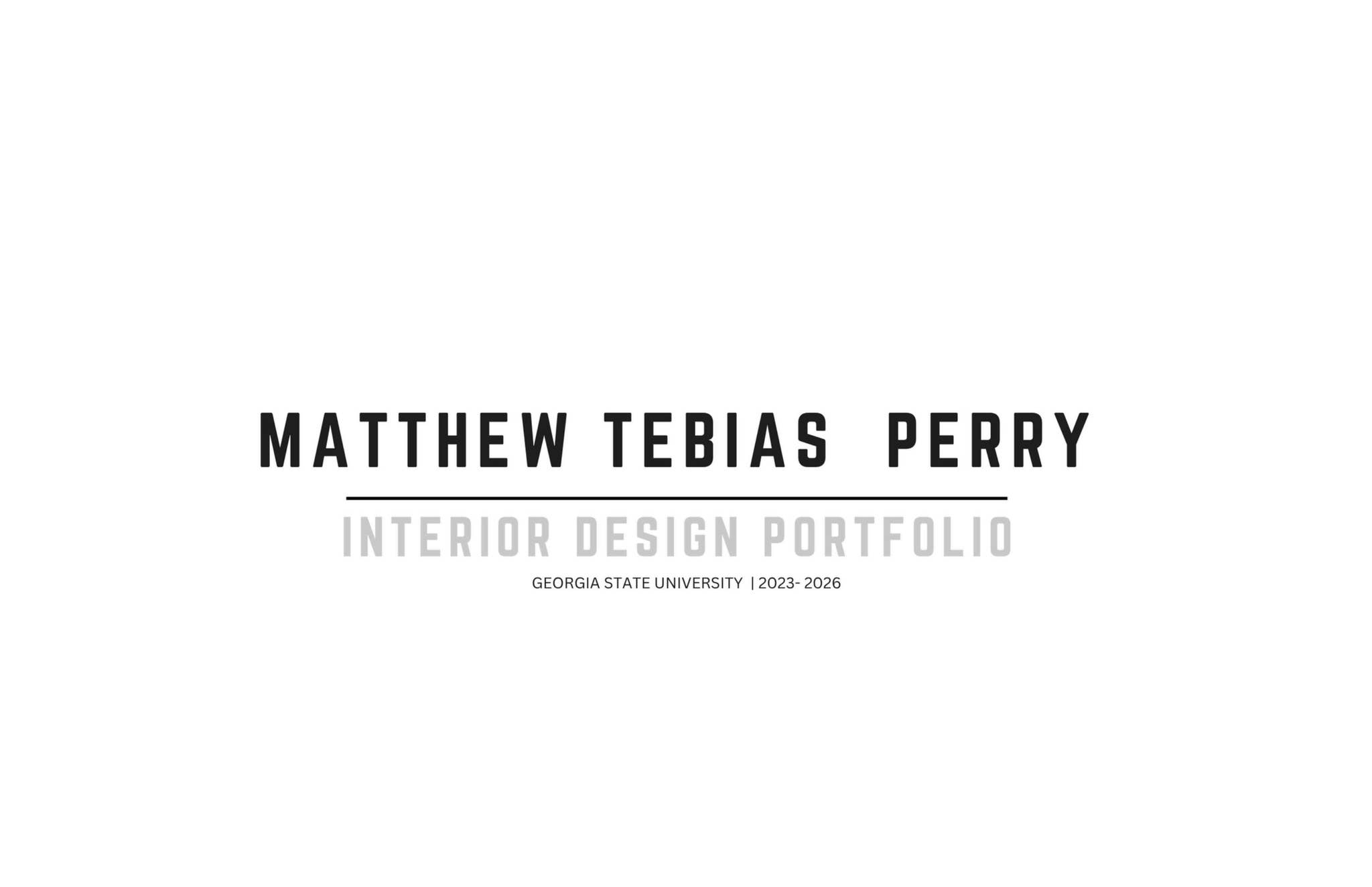 Interior Design Portfolio 2023-2026 by Matthew Tebias Perry - Issuu