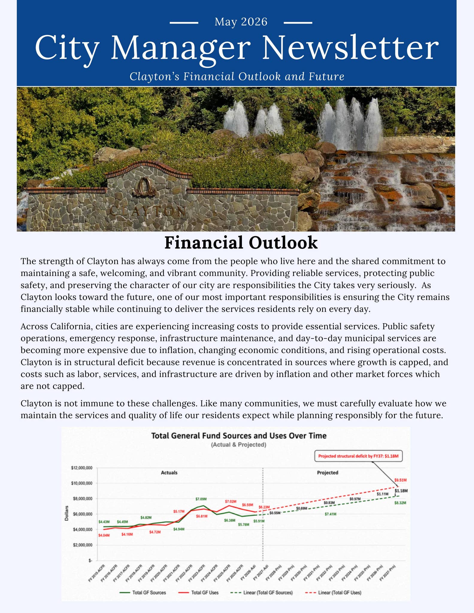City Manager Newsletter Spring 2026 (Booklets (Large)) by cityofclayton ...
