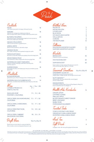 The peak Menu by Nemacolin - Issuu
