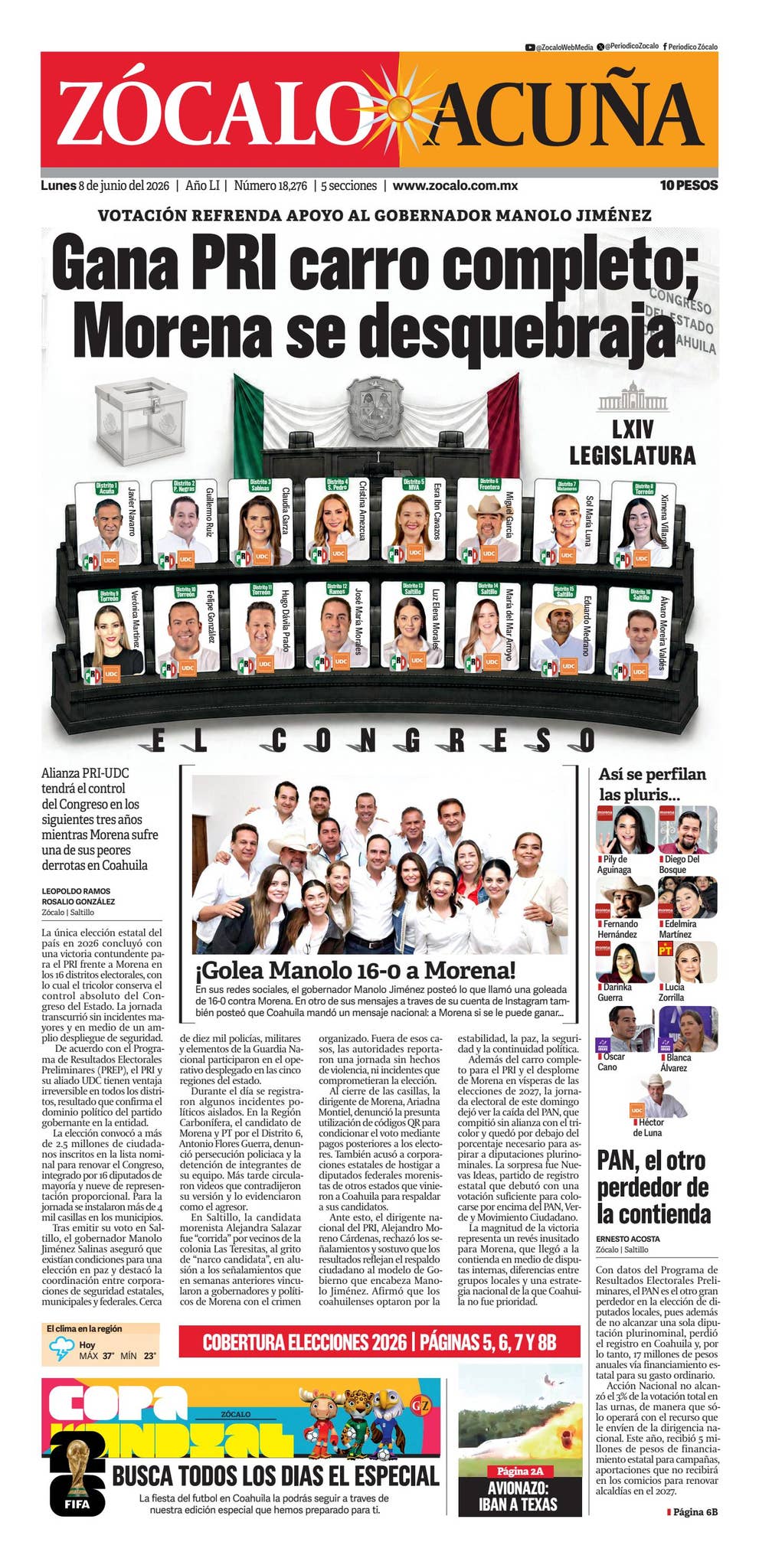 Acuña 08 de junio de 2026 by Grupo Zócalo - Issuu