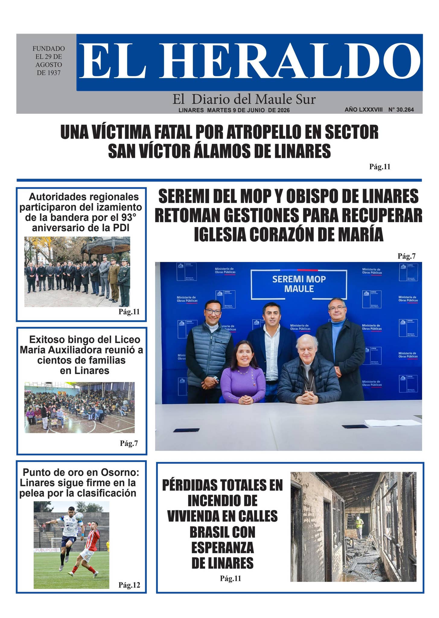 Martes 09 de junio 2026 by diario heraldo de linares - Issuu