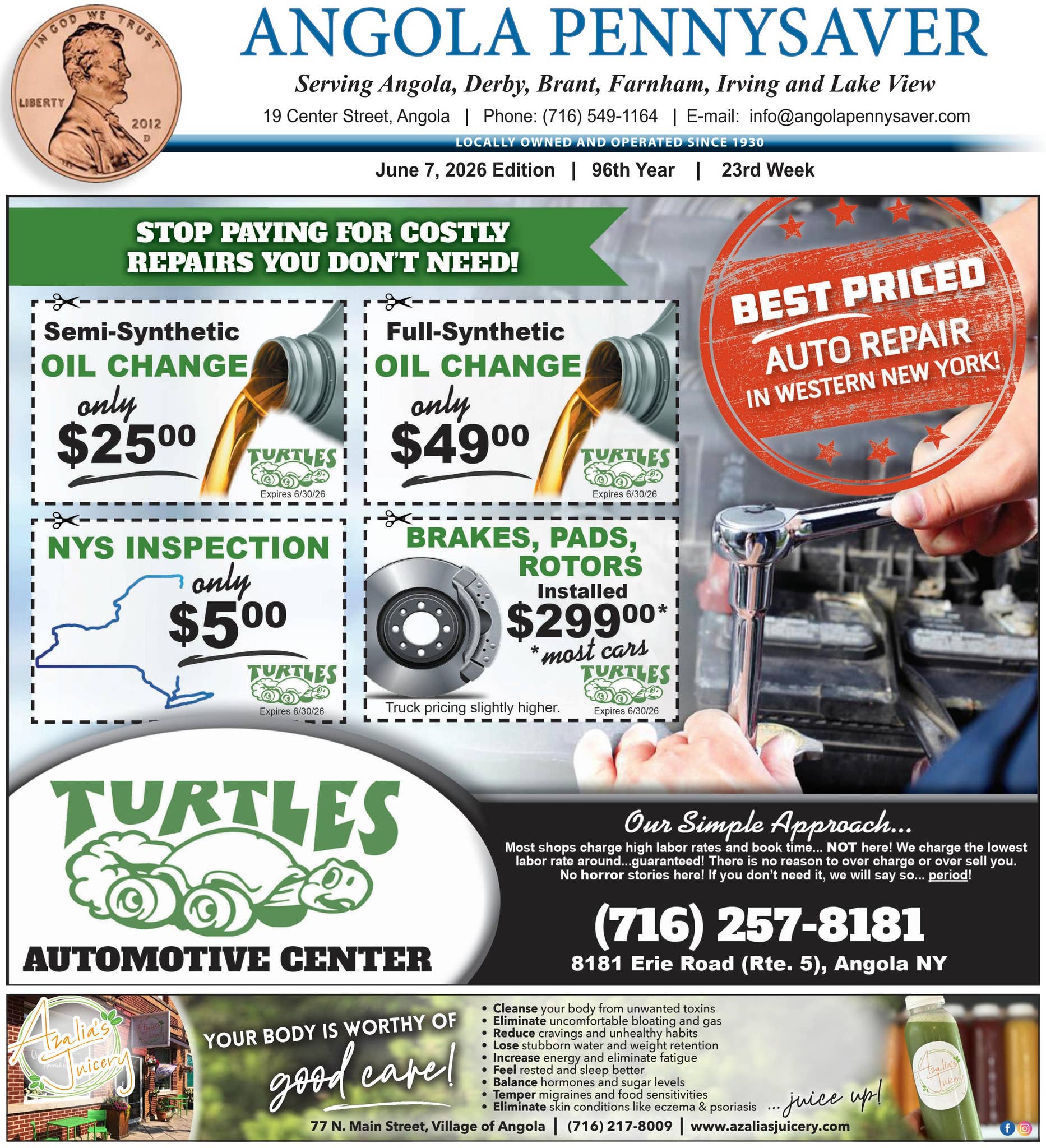 6/7/26 Angola Pennysaver by Angola Pennysaver - Issuu