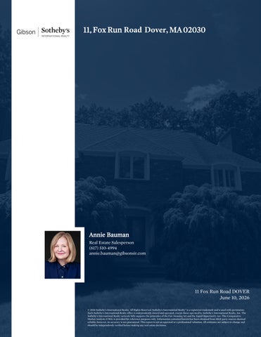 Annie Bauman - 11 Fox Run Road by Gibson Sotheby's International Realty ...