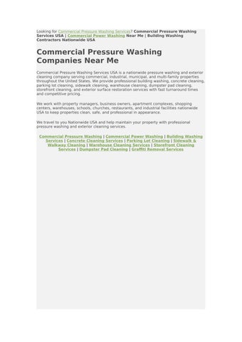 USA Pressure Washing Services by usapressurewashingservices - Issuu